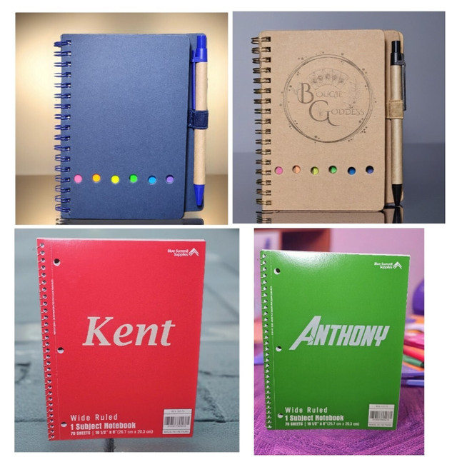 Custom Laser Engraved Notebooks | Personalized Notebooks for School & Work