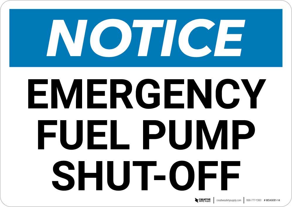 Notice: Emergency Fuel Pump Shut-off with Icon Landscape | 5S Today
