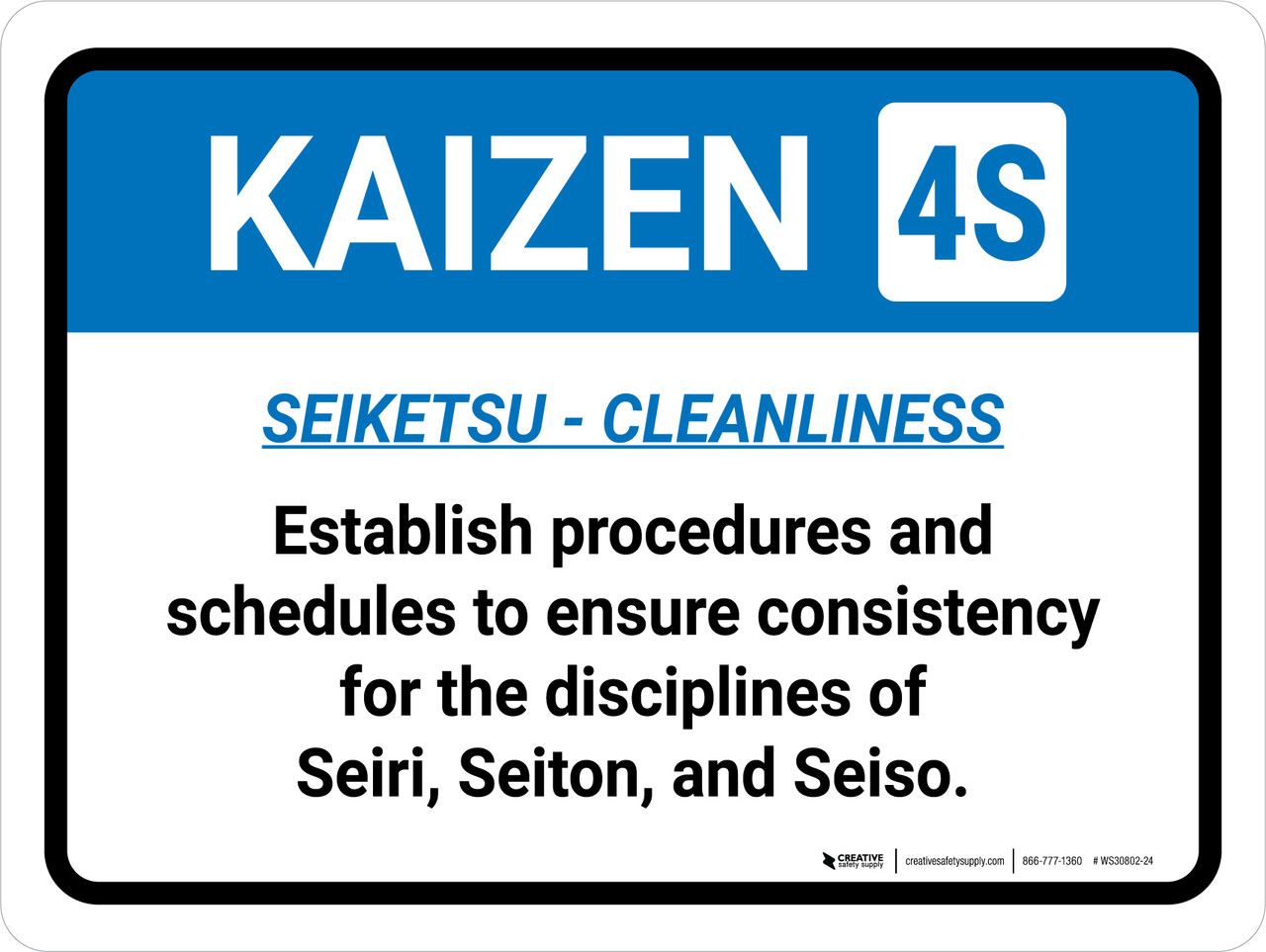 Kaizen 4S Landscape - Wall Sign