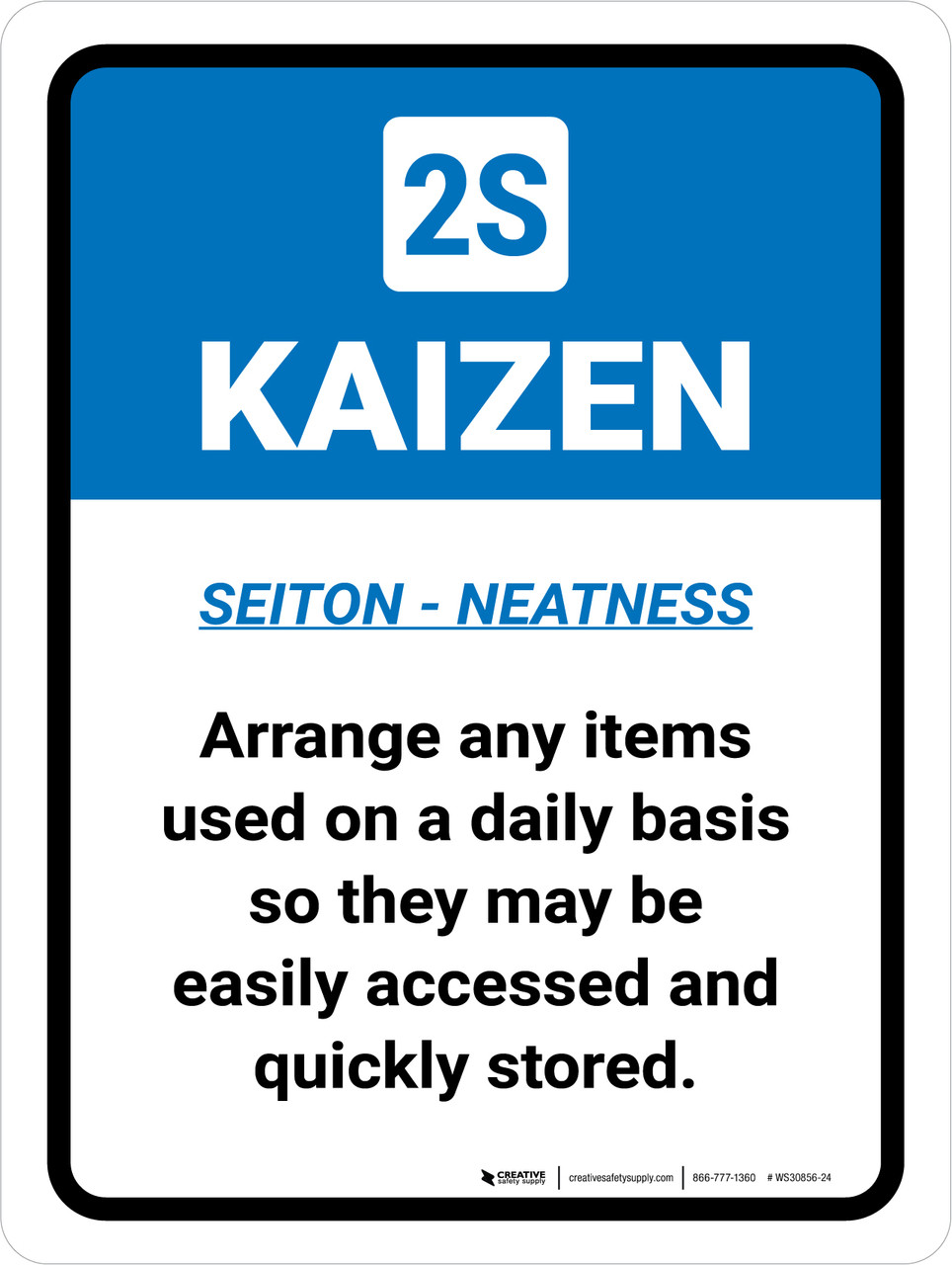 Kaizen 2S Portrait - Wall Sign