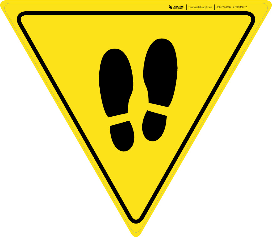 Shoe Print Up Yield v2 - Floor Sign | 5S Today