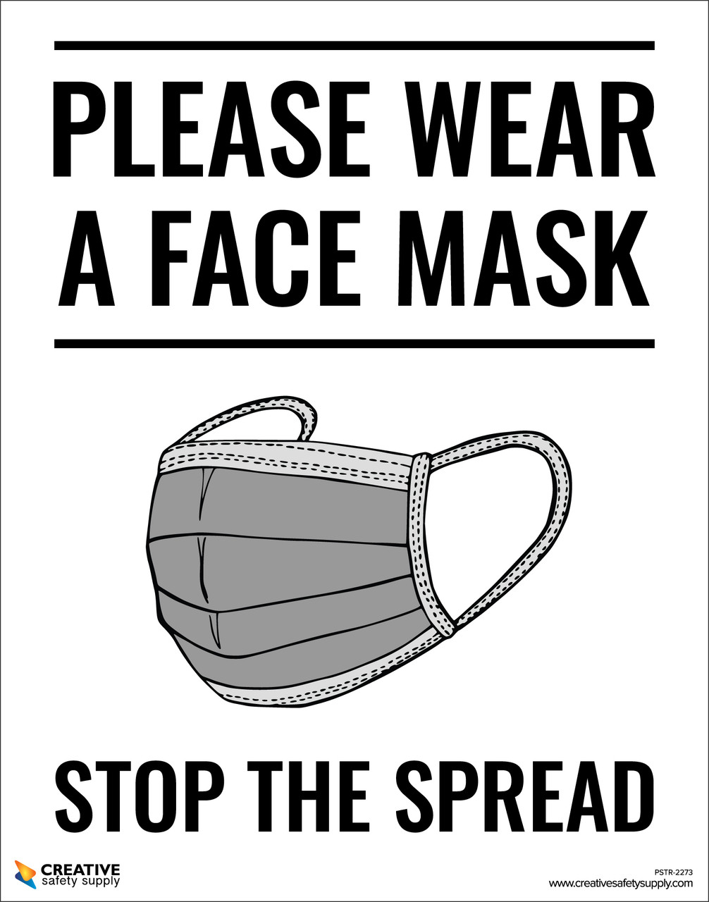 Please Wear A Face Mask Stop The Spread - Poster