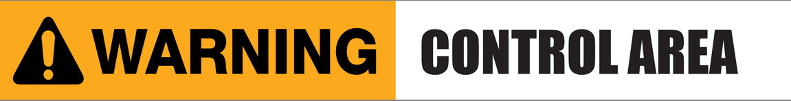 Warning: Control Area - Inline Printed Floor Marking Tape