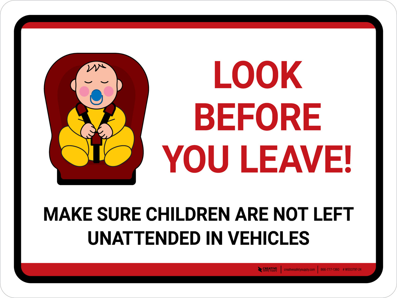 Look Before You Leave Landscape - Wall Sign | 5SToday.com