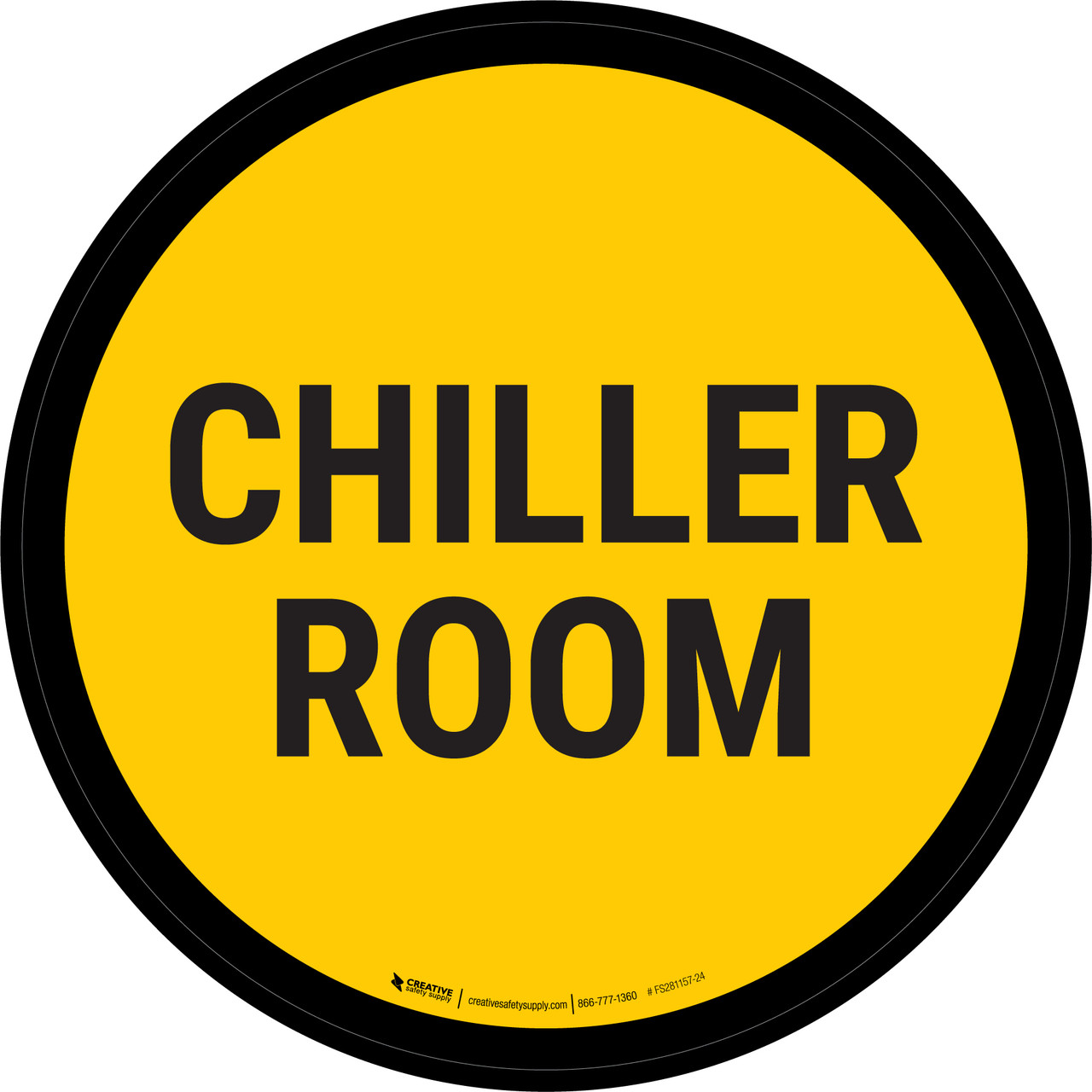 Chiller Room Circular - Floor Sign