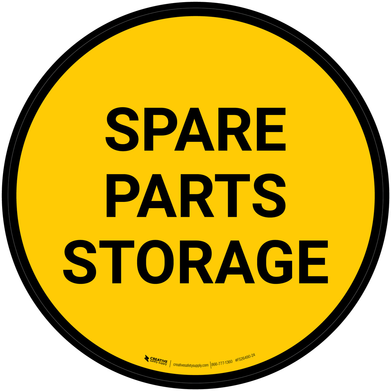 Spare Parts Storage Circular - Floor Sign