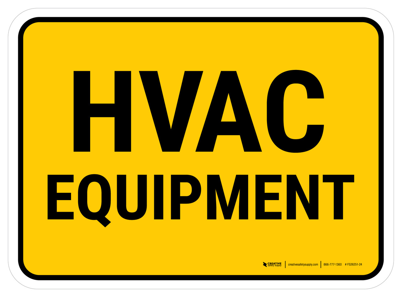 Hvac Equipment Rectangular - Floor Sign | 5SToday.com