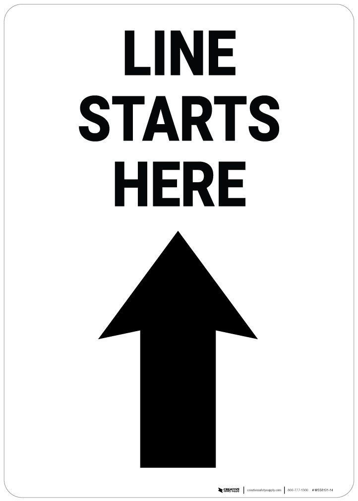 One-Way Aisle Up Arrow Portrait - Wall Sign | 5S Today