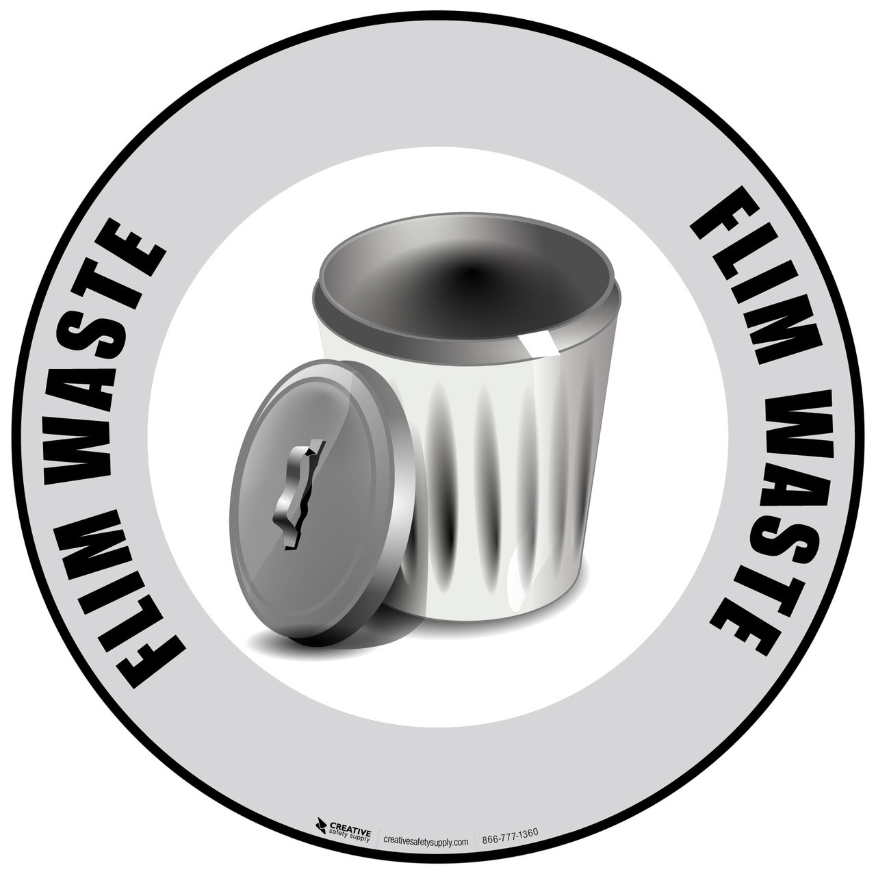 Film Waste Floor Sign | 5S Today