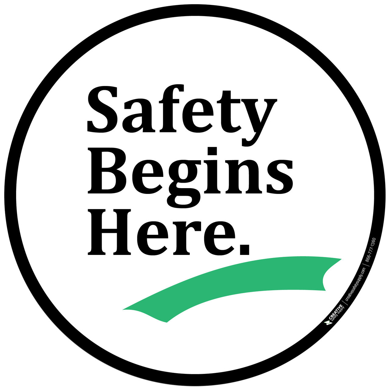 Safety Begins Here Floor Sign | 5S Today