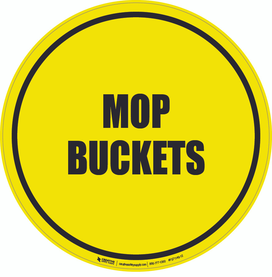 Mop Buckets Floor Sign | 5S Today