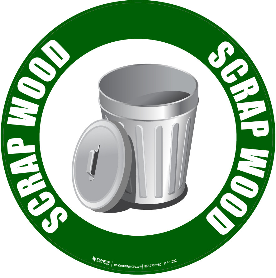 Scrap Wood Floor Sign | 5S Today