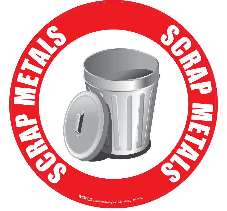 Scrap Metals Floor Sign | 5S Today