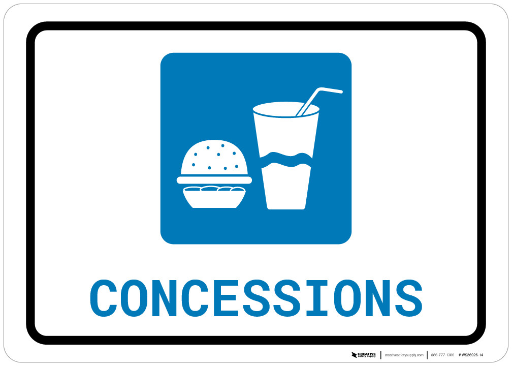 Concessions with Icon Landscape - Wall Sign | 5S Today