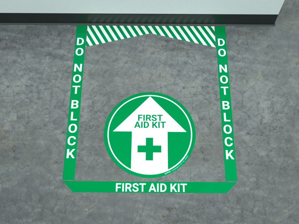 First Aid Kit - Pre Made Floor Sign Bundle | 5S Today