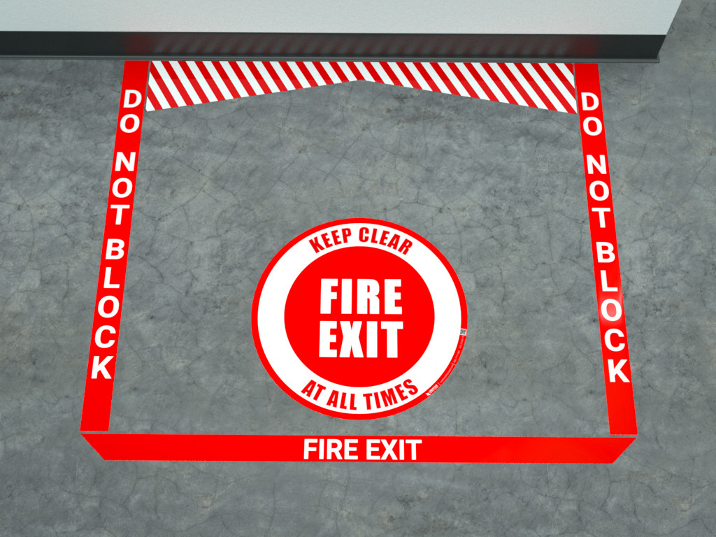 Fire Exit - Pre Made Floor Sign Bundle | 5S Today