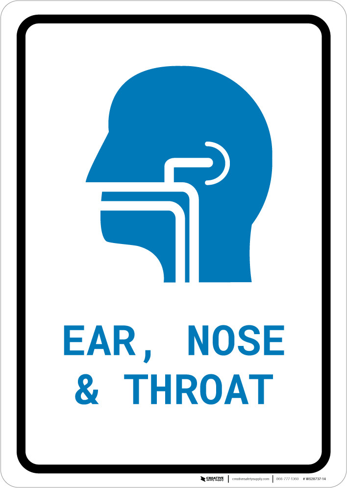 Ears, Nose, and Throat (ENT) with Icon Portrait v2 - Wall Sign | 5S Today