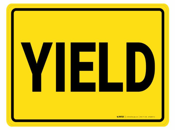 Yield - Floor Marking Sign | Creative Safety Supply