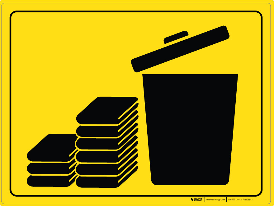 Clean Rags - Floor Marking Sign | Creative Safety Supply