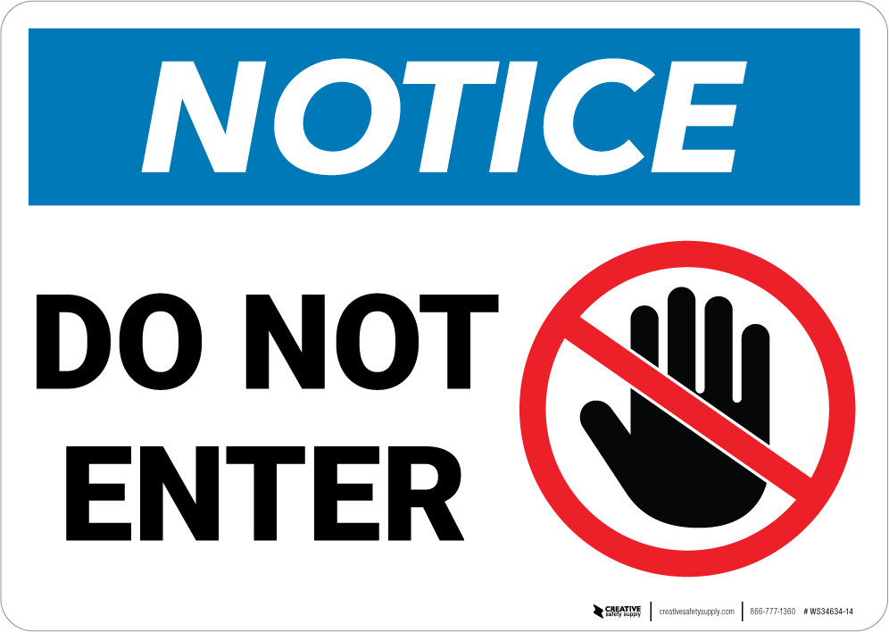 do not use notice
