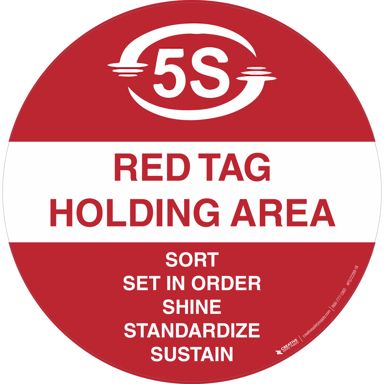 5S Red Tag holding Area - Floor Sign | 5S Today