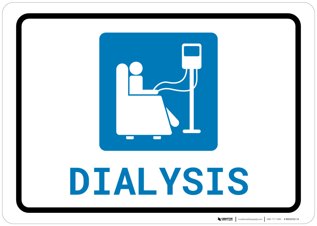 Dialysis with Icon Landscape - Wall Sign | 5S Today