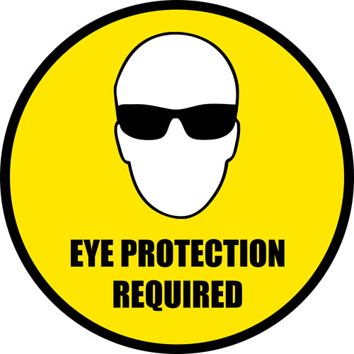 Eye Protection, PPE Floor Sign - Customizable at no extra setup charge ...