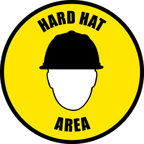 Hard Hat Area Sign, PPE Floor Sign - 5SToday.com