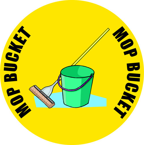 Mop Bucket Sign Floor Sign | 5S Today