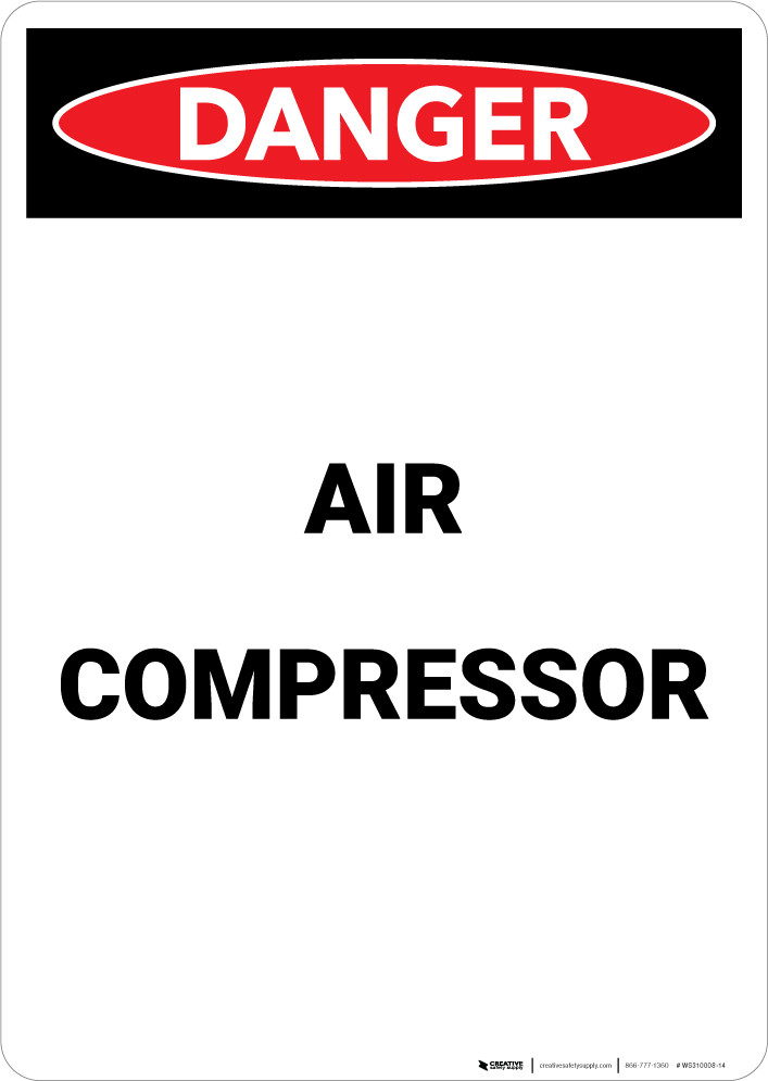 Air Compressor - Portrait Wall Sign | 5S Today