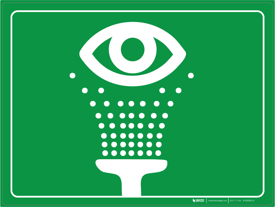Emergency Eye Wash - Floor Marking Sign | Creative Safety Supply