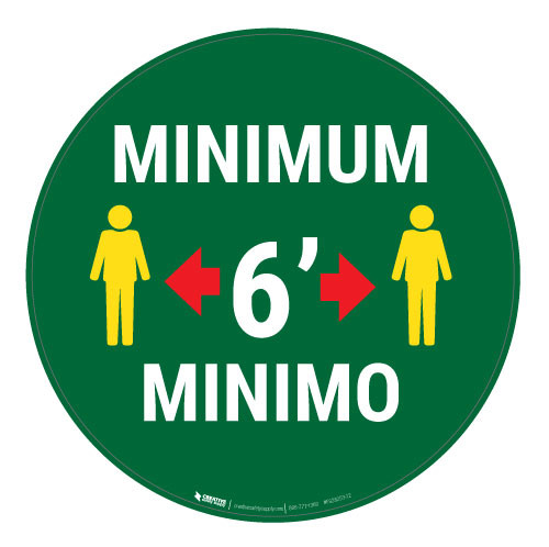 Minimum/Minimo 6' - Floor Sign | 5S Today