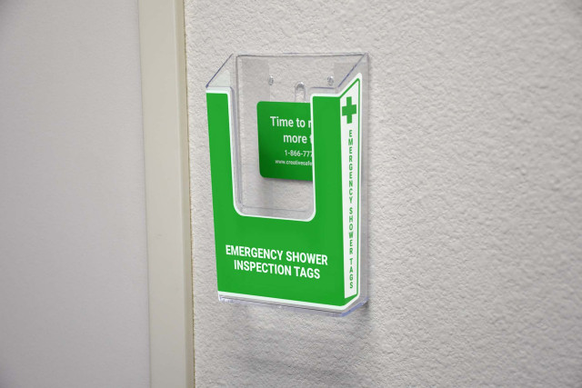 Emergency Shower Inspection Tags - Tag Holder | 5S Today