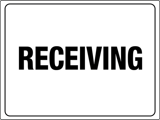 Receiving Area Signs Wall Sign | 5S Today