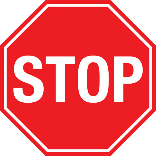 STOP Signs are great for your factory, warehouse, or 5S or 6S Program