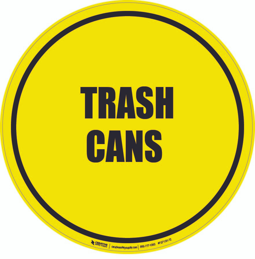 Trash Cans Floor Sign | 5S Today
