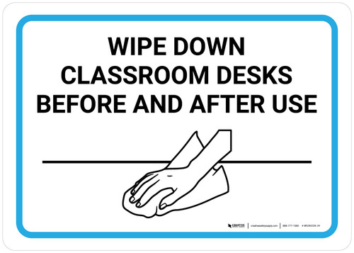 Wipe Down Classroom Desks Before And After Use with Icon Landscape ...