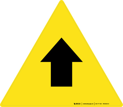 Up Arrow Triangle - Floor Sign | 5S Today