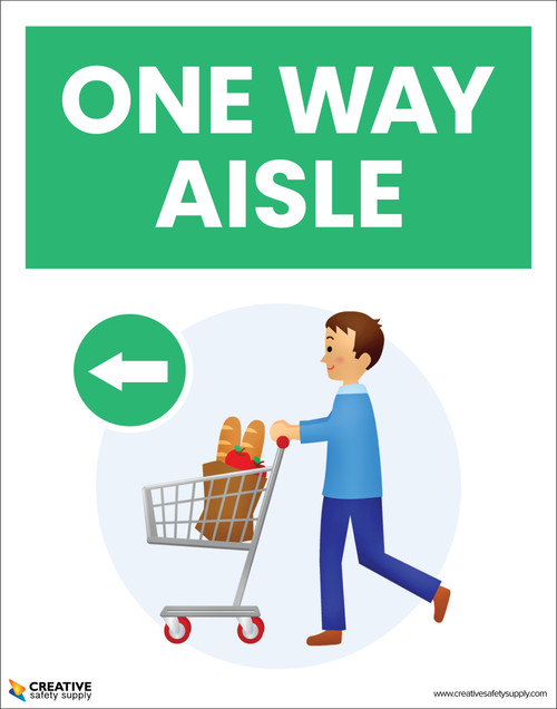 One Way Aisle (Left Arrow) - Poster | 5SToday.com