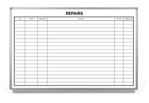 Repairs Whiteboard