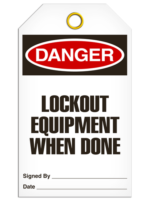Danger Lockout Equip Tags