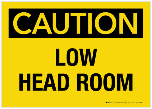 Caution: Low Head Room - Label | 5SToday.com