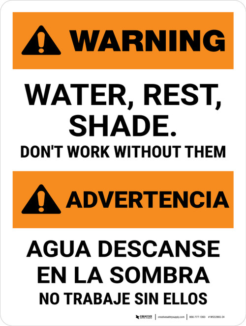 Warning: Water Rest Shade Don't Work Without Them Bilingual Portrait ...