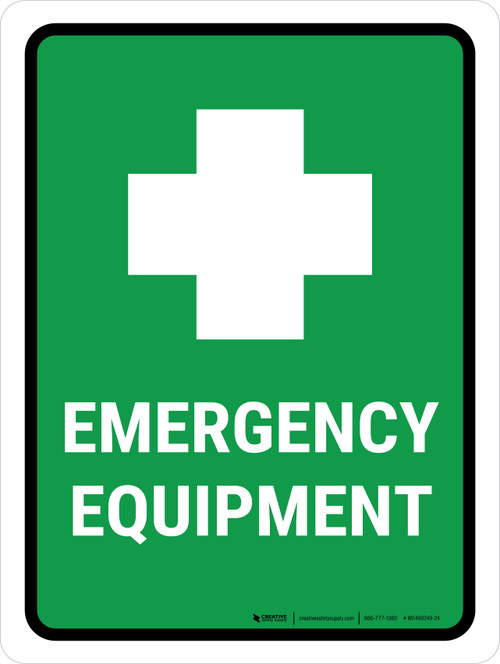 Emergency Equipment Portrait - Wall Sign | 5SToday.com