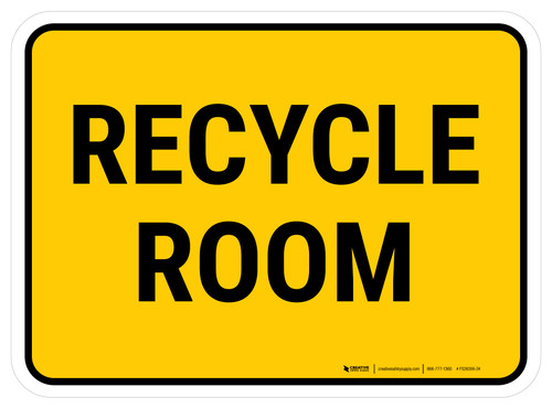 Recycle Room Rectangular - Floor Sign | 5SToday.com