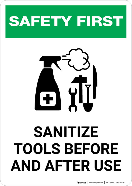 Safety First: Sanitize Tools Before and After Use with Icon Portrait ...