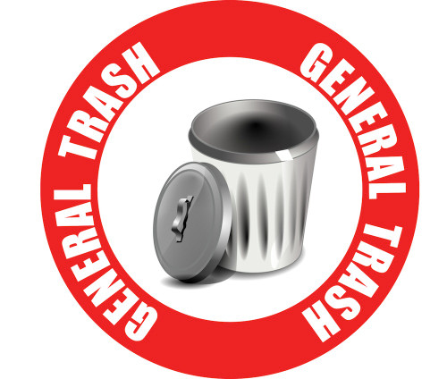 General Trash Sign Floor Sign | 5S Today
