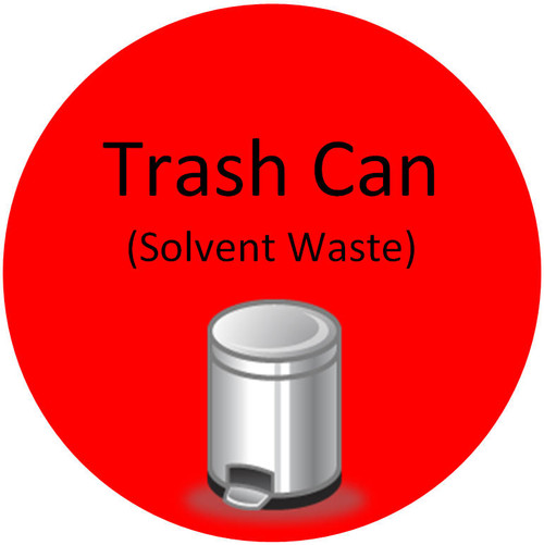Trash Can Solvent Waste Floor Sign | 5S Today