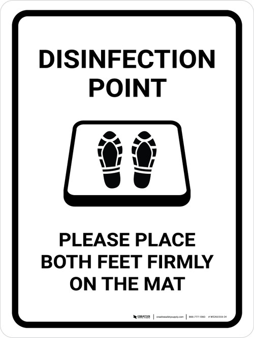 Disinfection Point with Icon Portrait - Wall Sign | 5S Today