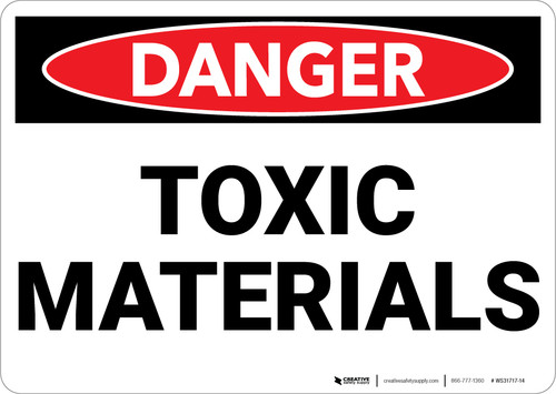 Danger: Toxic Materials - Wall Sign | 5S Today